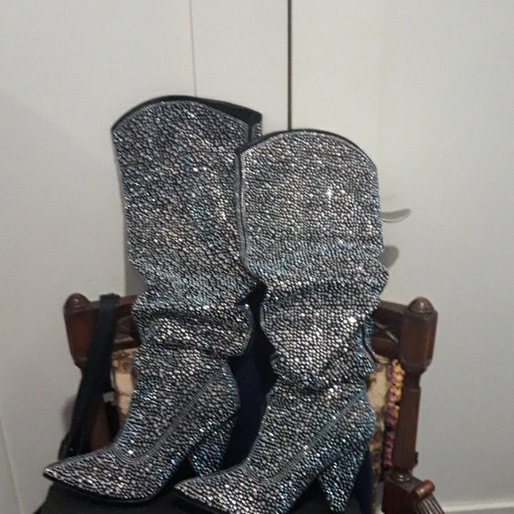 unb | Shoes | Rhinestone Boots | Poshmark